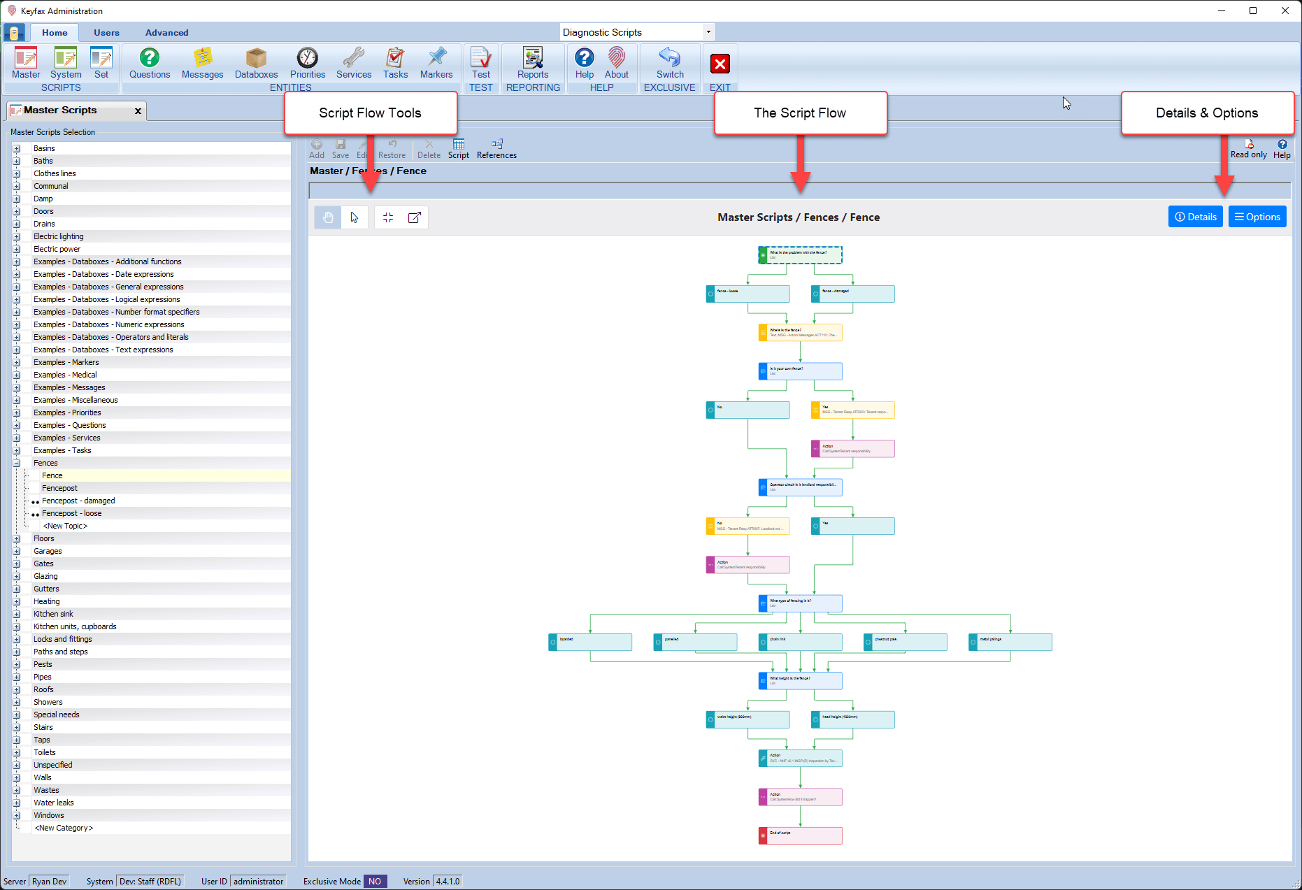 Diagnostic Script Flows with Keyfax version 4.4+ | Omfax Systems Ltd.